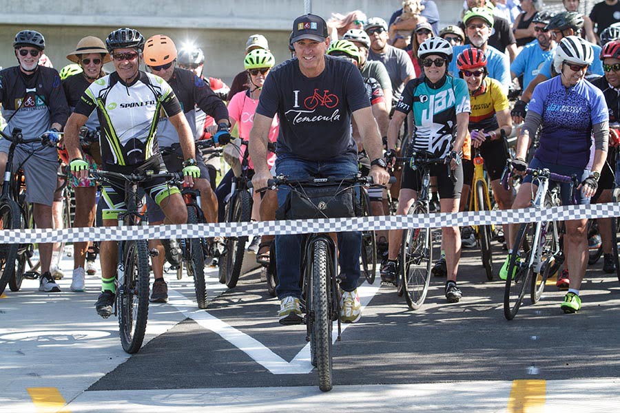 Cyclists celebrate completion of Temecula bike and walking path ...