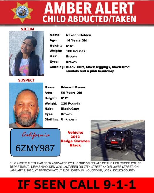 AMBERT ALERT CANCELLED: Authorities found 14-year-old missing from Inglewood | Valley News