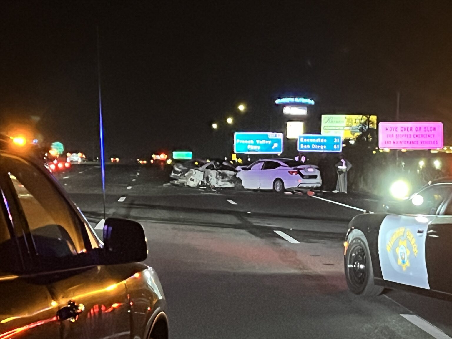 Two adults, two teens killed in fiery I-15 crash, deceased Nissan ...