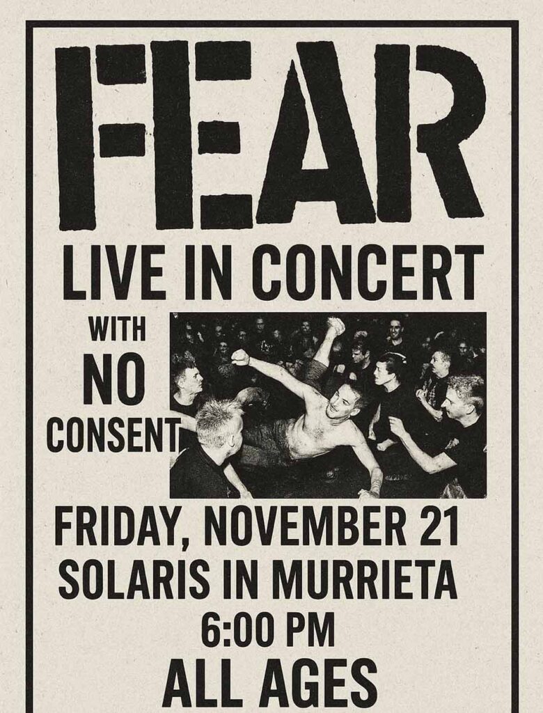 Legendary punk band FEAR to shake Murrieta at Solaris Beer & Blending ...